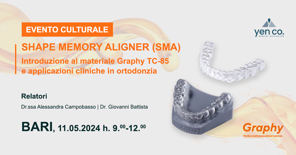 EVENTO CULTURALE Shape Memory Aligner (SMA), Bari 11.05.2024 - Yen co